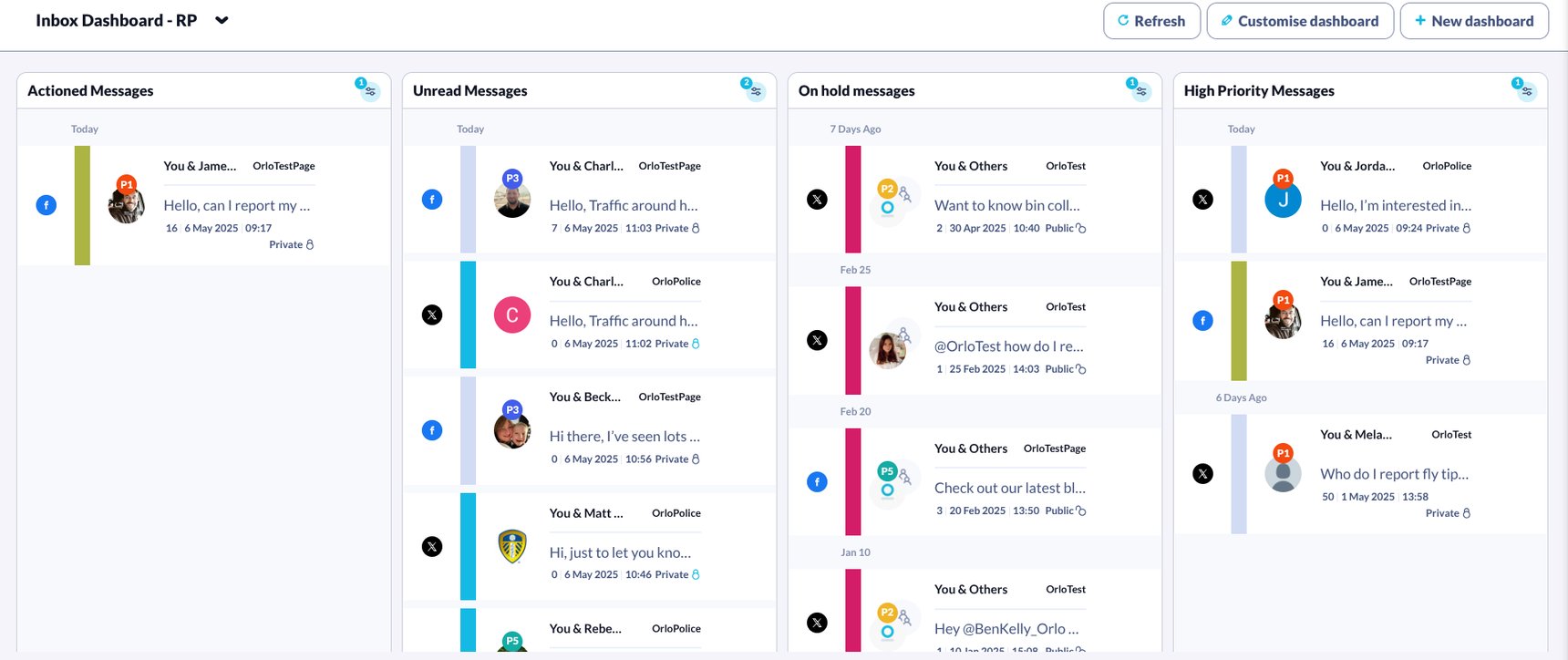Creating a Dashboard